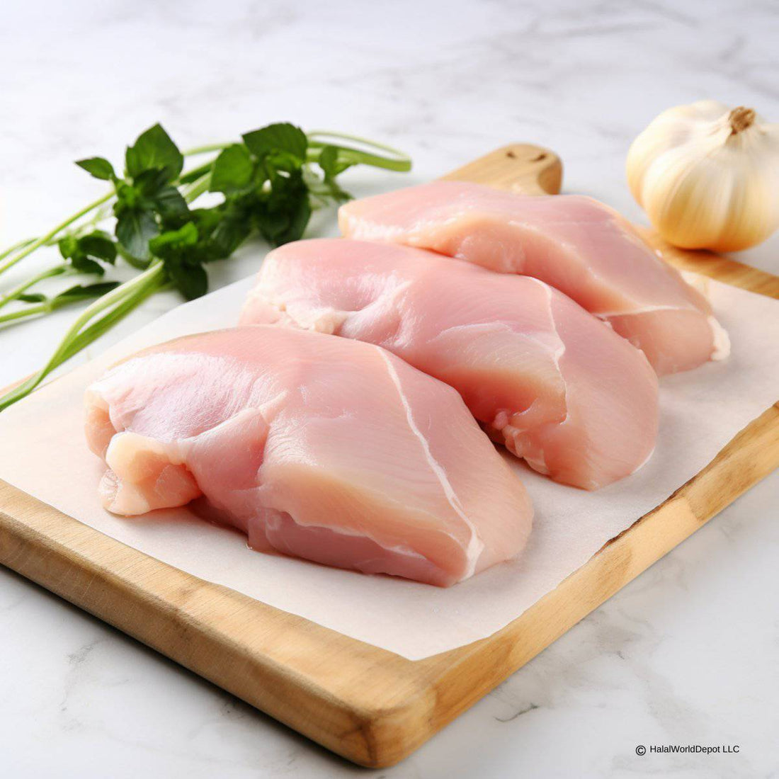 Halal Boneless Chicken Breast 3lbs | Skinless | All-Natural| Freshly P